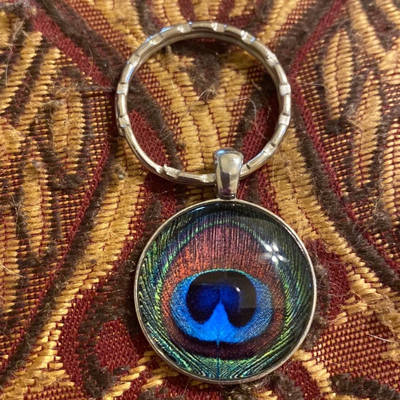 Accessories | Peacock Feather Key Ring | Poshmark